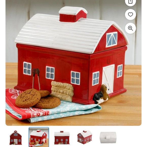 Kitchen | Red Barn Cookie Jar | Poshmark
